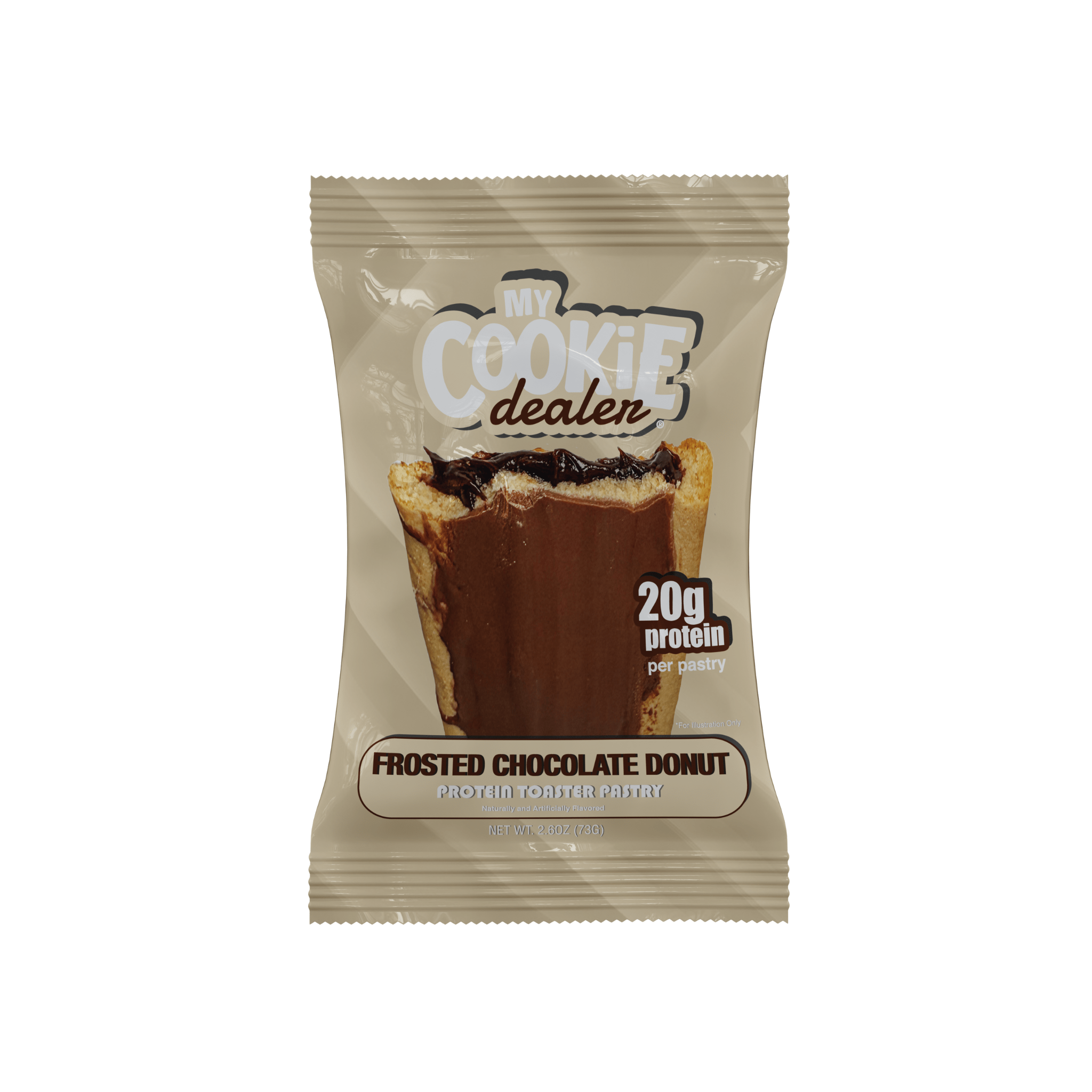 Frosted Chocolate Donut Protein Toaster Pastry 2.6oz – Grab & Go UAE